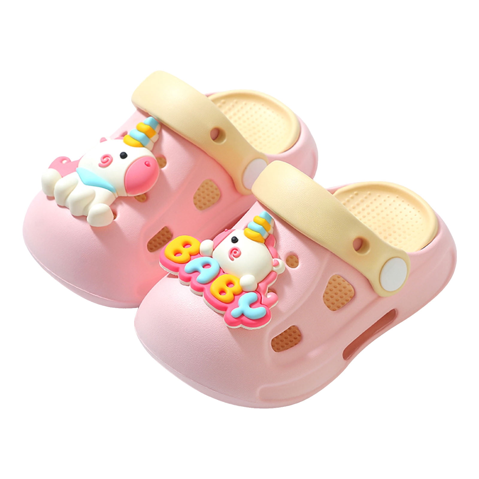 Boys Girls Cartoon Platform Clogs Wide Toe Box Slip on Mules Casual Non ...