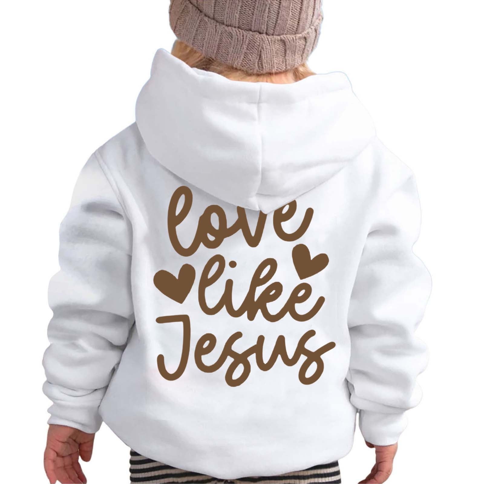 Boys And Girls Casual Loose And Cute Letter Print Long Sleeved Hooded ...
