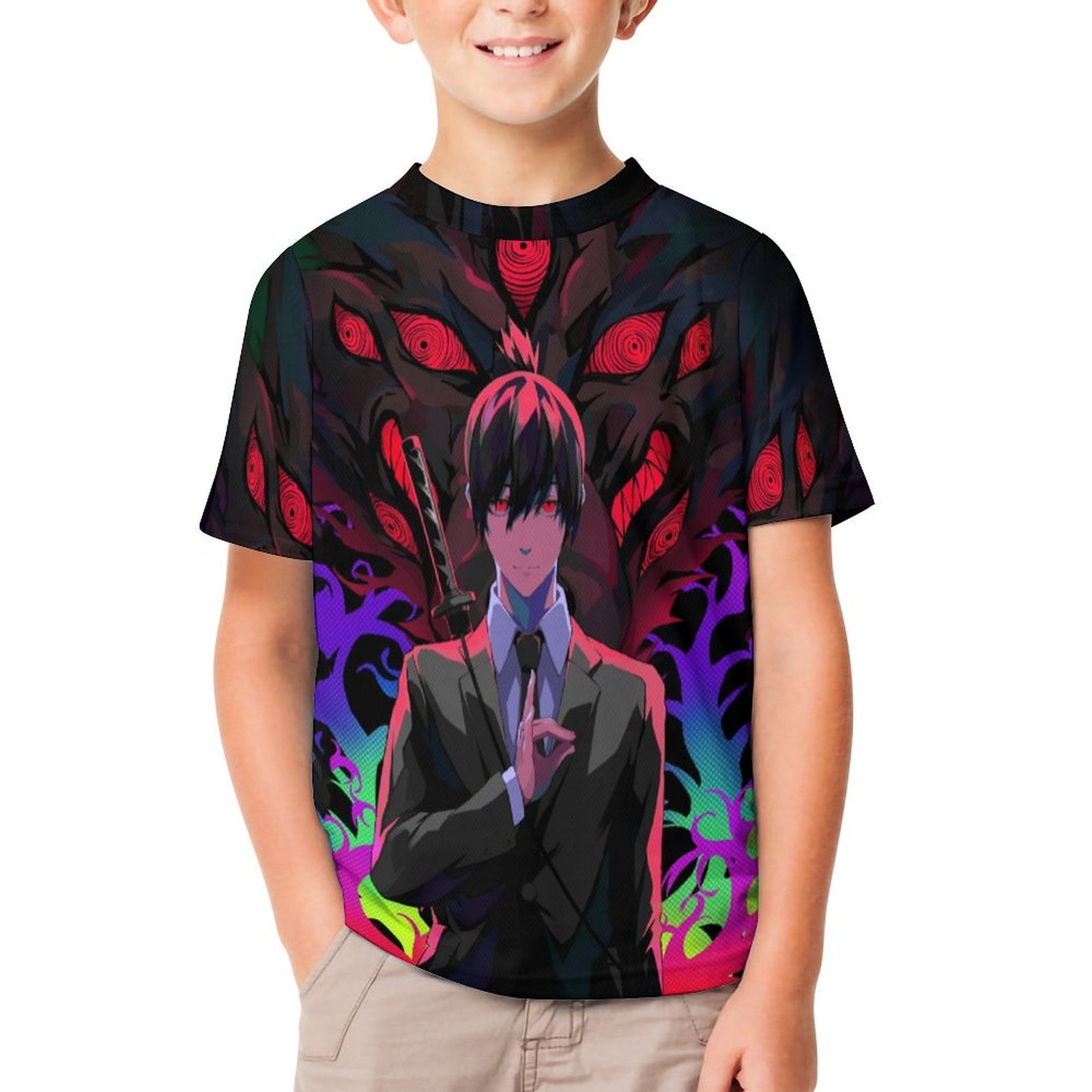 Boys Girls Chainsaw Orange Men T-Shirt Crewneck Short Sleeve Tee Shirt ...