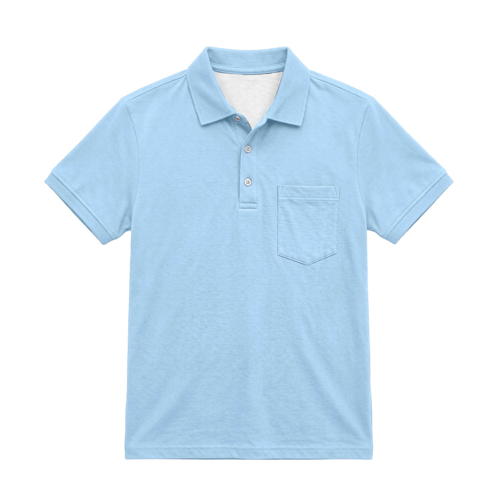 Boys Girls Collared Polo Shirts, Soft Breathable Kids Short Sleeve ...