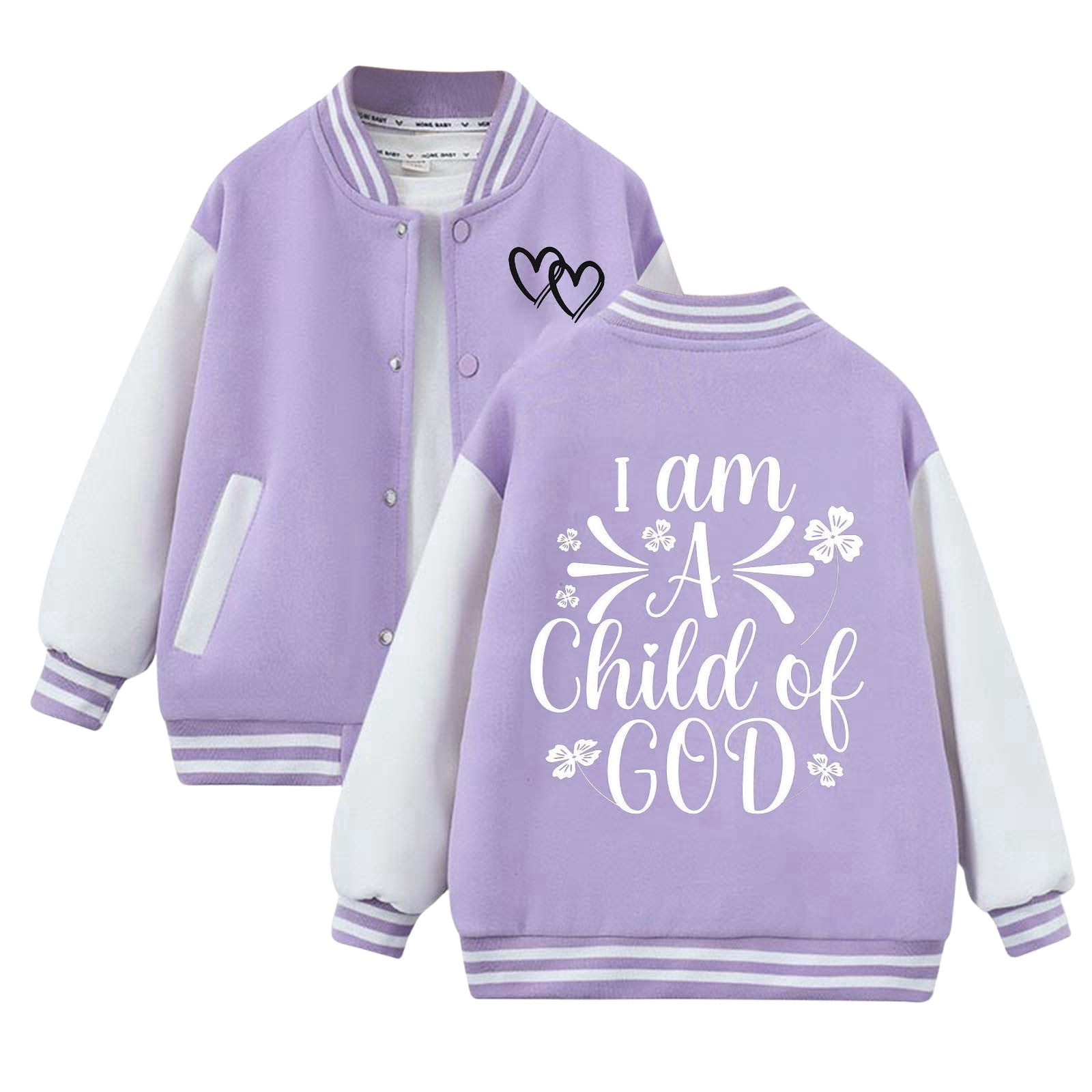 Boys Girls Color Block Varsity Jackets - Stylish Floral Print Letter ...