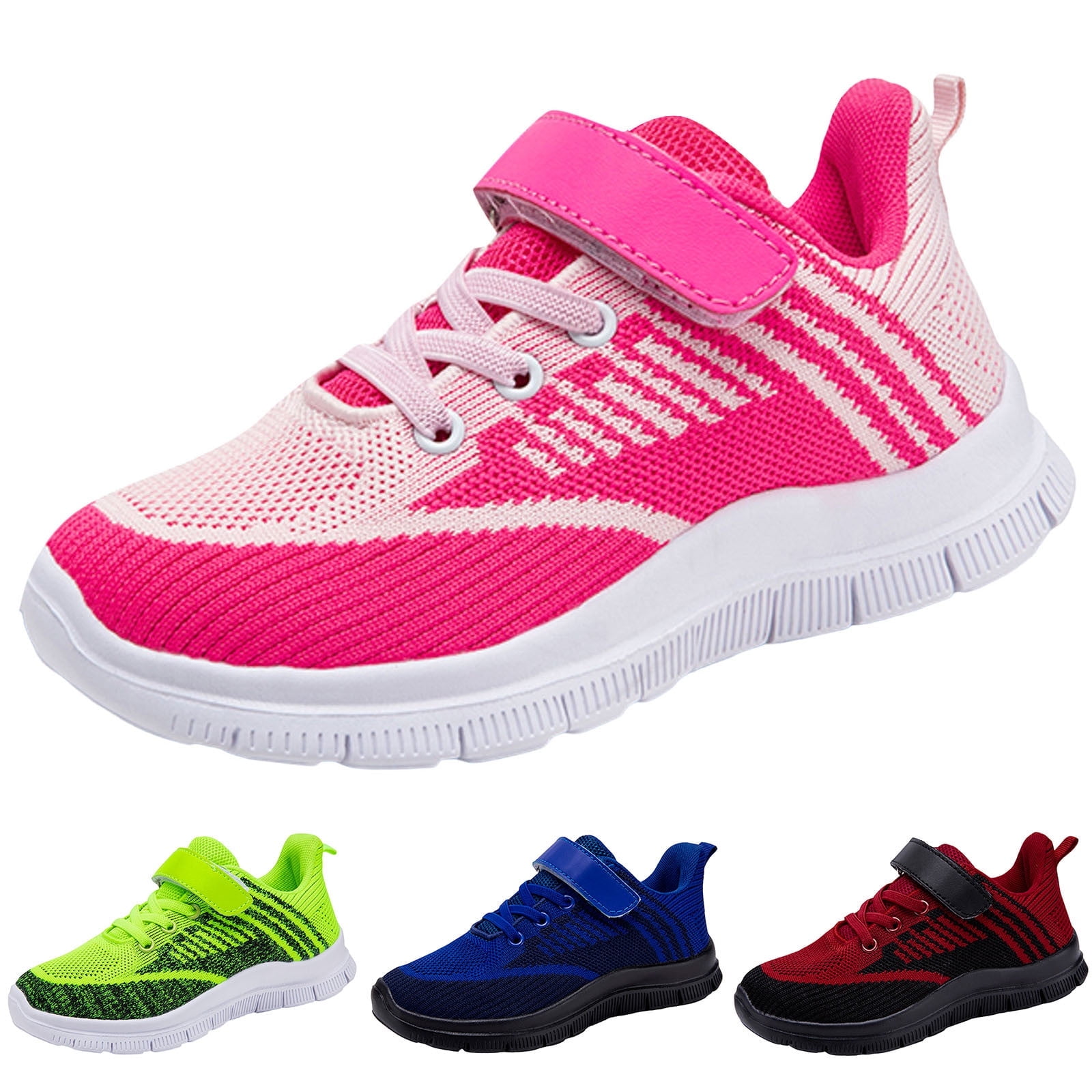 Boys Girls Color Blocked Slip on Sneakers Unisex Lightweight Non Slip ...