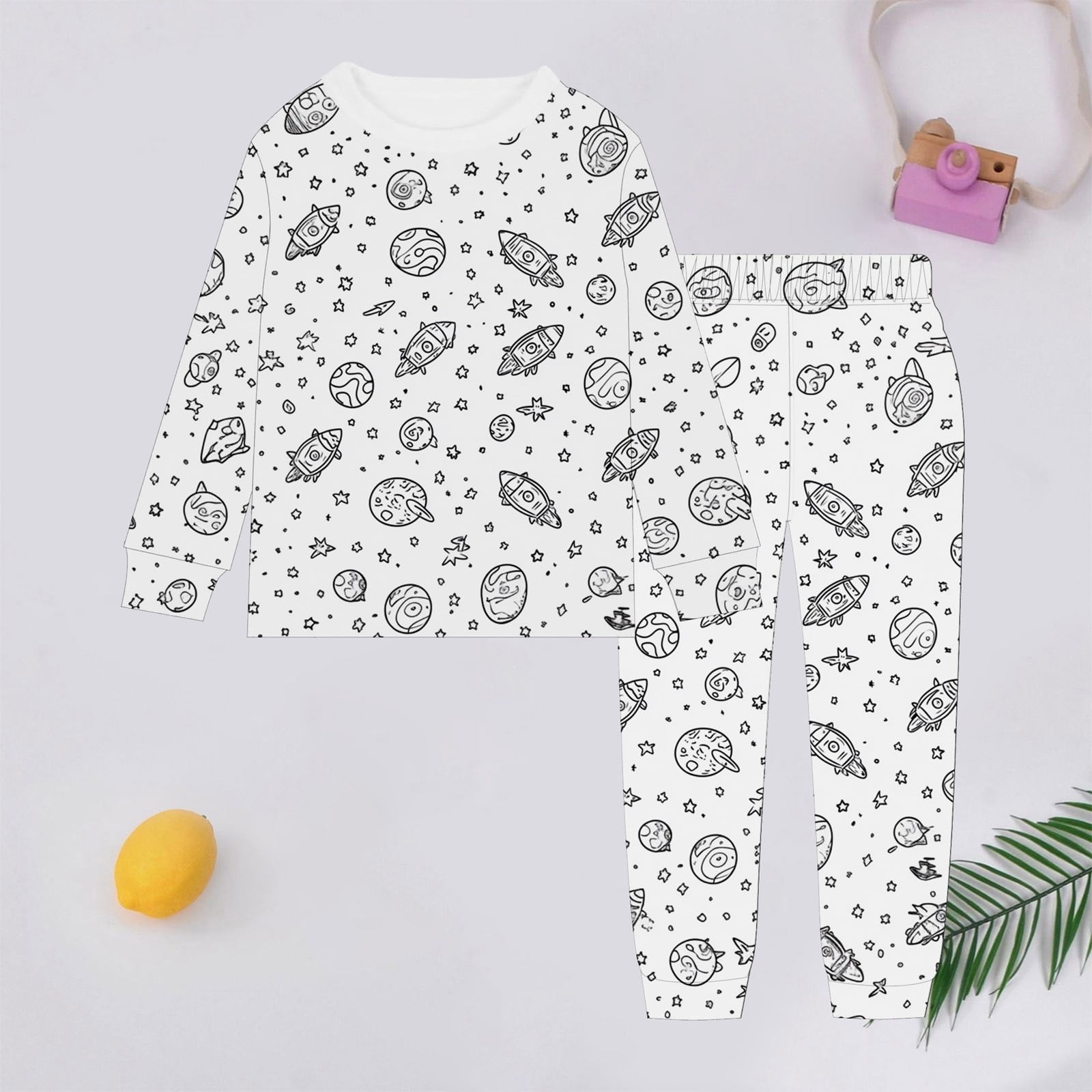 Boys Girls Color Your own Pajamas Kid DIY Hand Painted Homewear Set ...