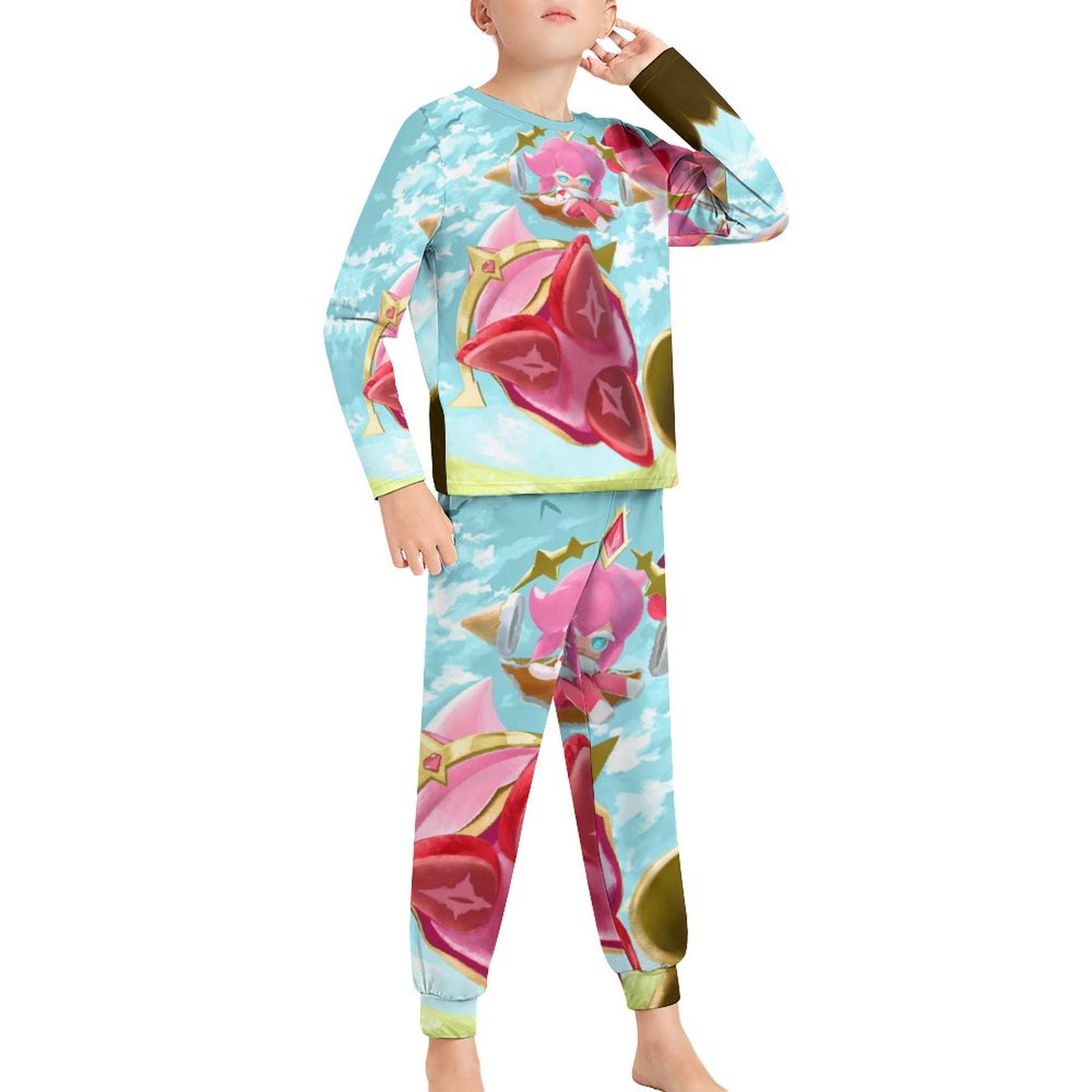 Boys Girls Cookie Run Kingdom Costumes Kids Pajamas Set Tee Shirt Pants ...