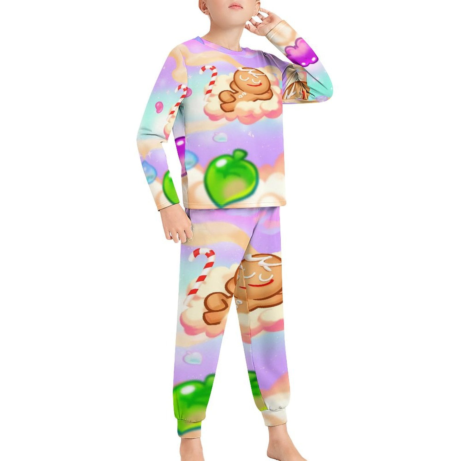 Boys Girls Cookie Run Kingdom Costumes Kids Pajamas Set Tee Shirt Pants ...