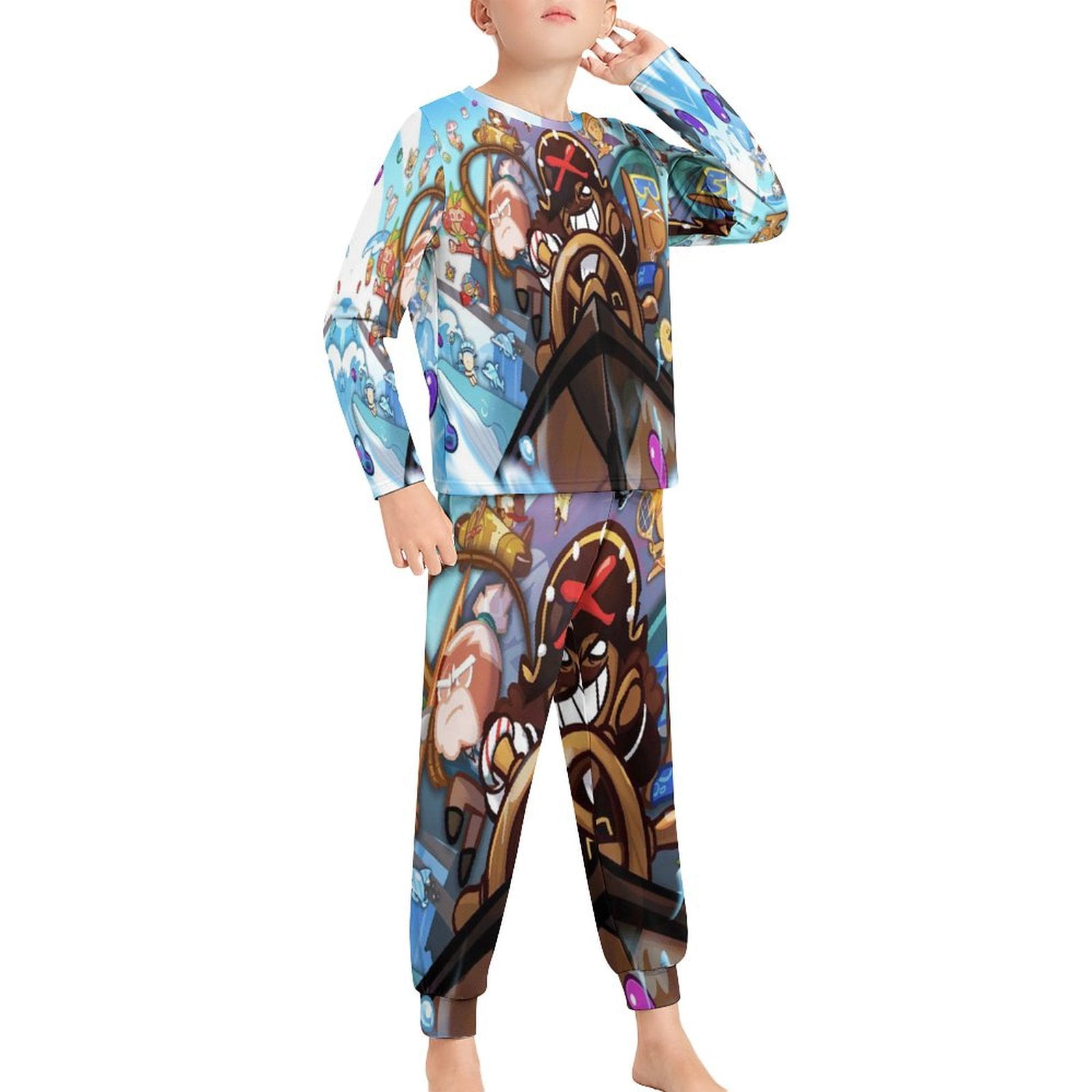Boys Girls Cookie Run Kingdom Costumes Kids Pajamas Set Tee Shirt Pants ...