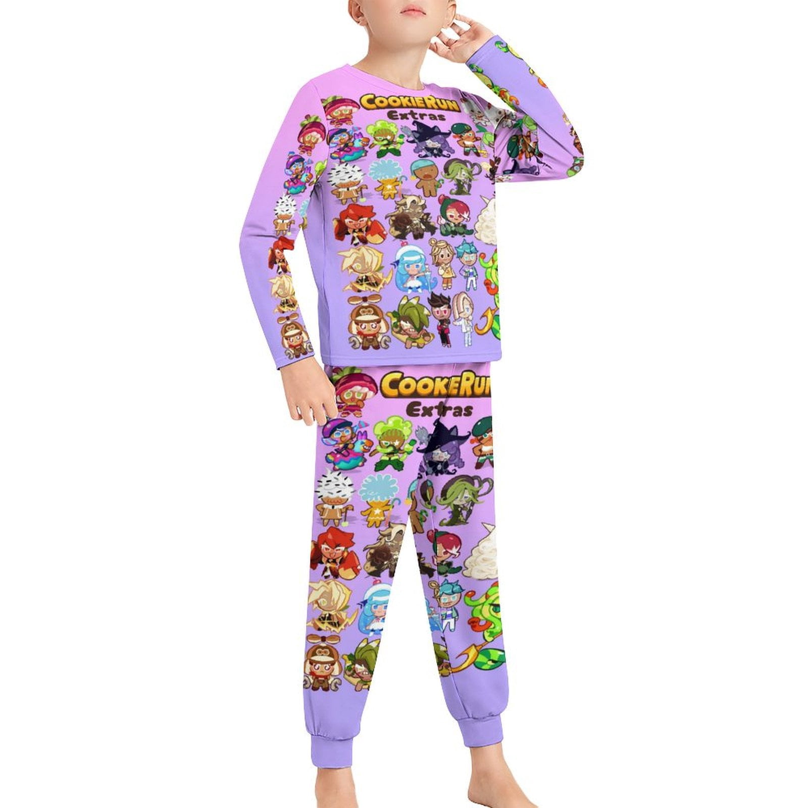 Boys Girls Cookie Run Kingdom Costumes Kids Pajamas Set Tee Shirt Pants ...