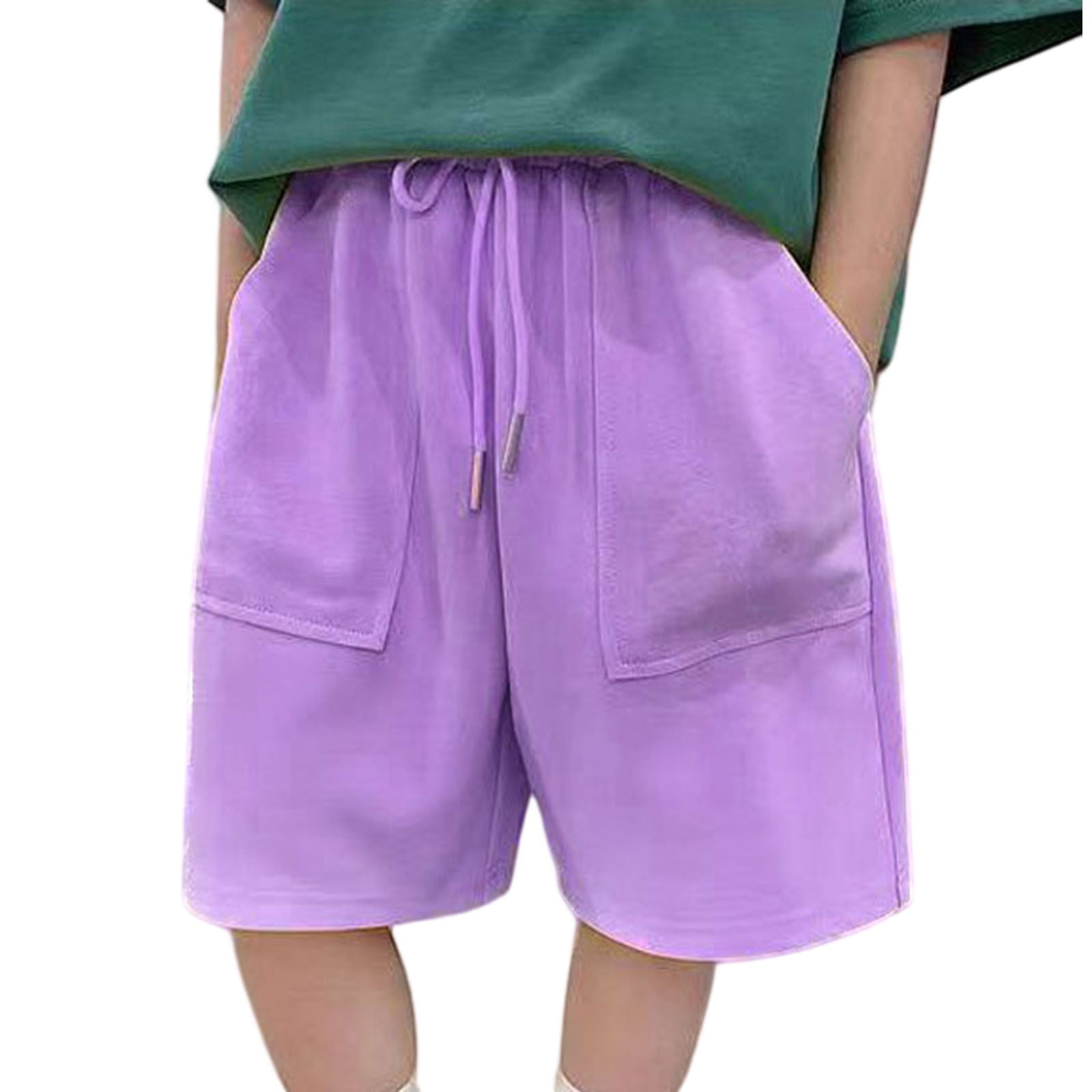 Boys Girls Cotton Casual Cargo Shorts Athletic Running Shorts with ...