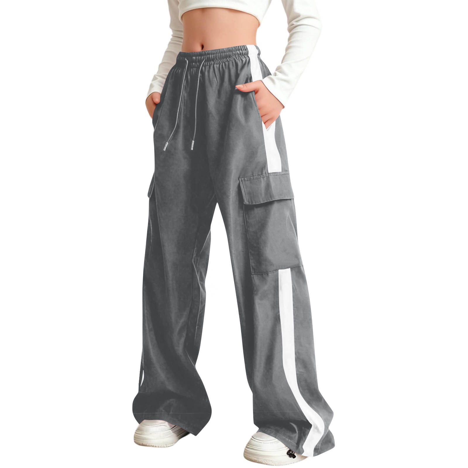 Boys Girls Cotton Linen Palazzo Pants Summer Baggy Casual Wide Leg ...