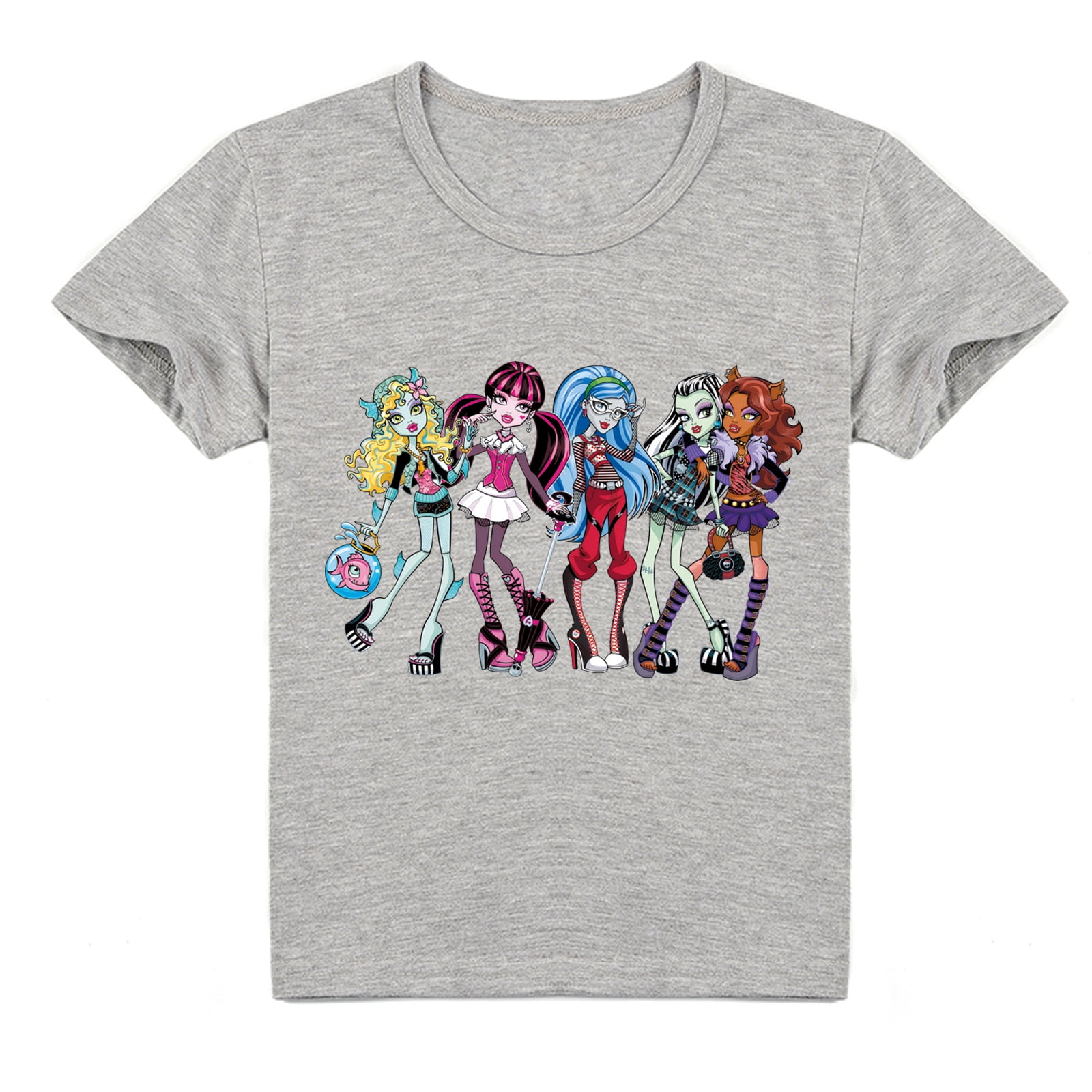 Boys & Girls Cotton Short - Sleeve T - shirts with Monster High Icon ...