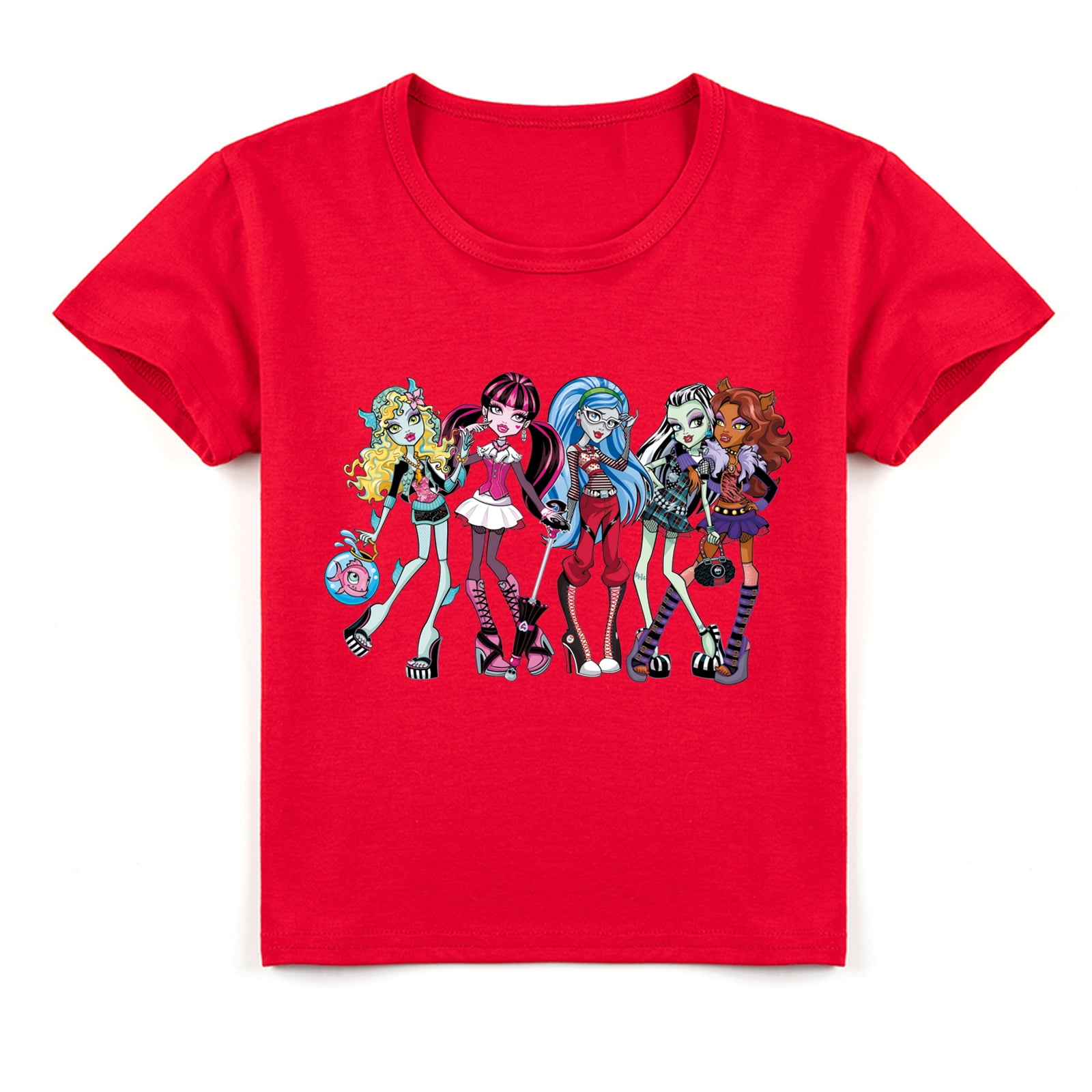Boys & Girls Cotton Short - Sleeve T - shirts with Monster High Icon ...