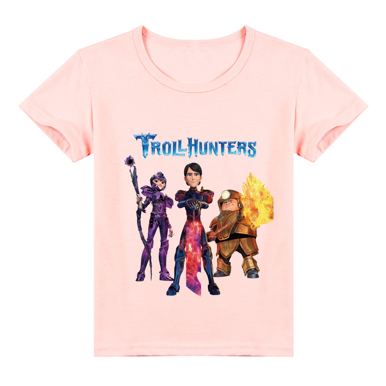 Boys & Girls Cotton Short - Sleeve T - shirts with Trollhunters Icon ...