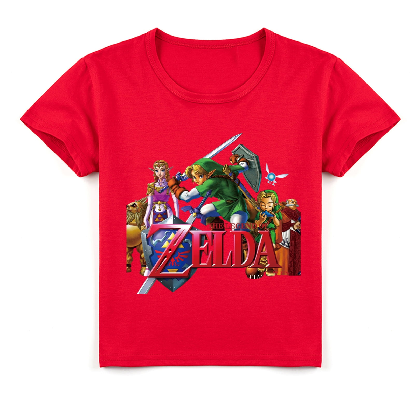 Boys & Girls Cotton Short - Sleeve T - shirts with Zelda Icon Print ...