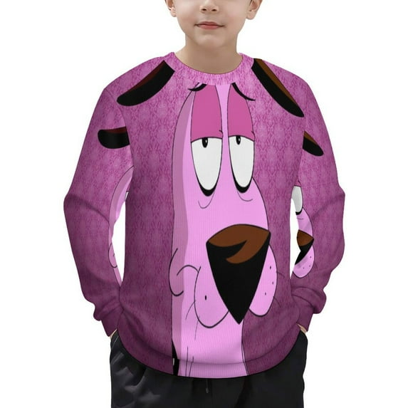 Boys Girls Courage Cow-,Ardly Dog Sweater Kids 3D Printed Pullover ...