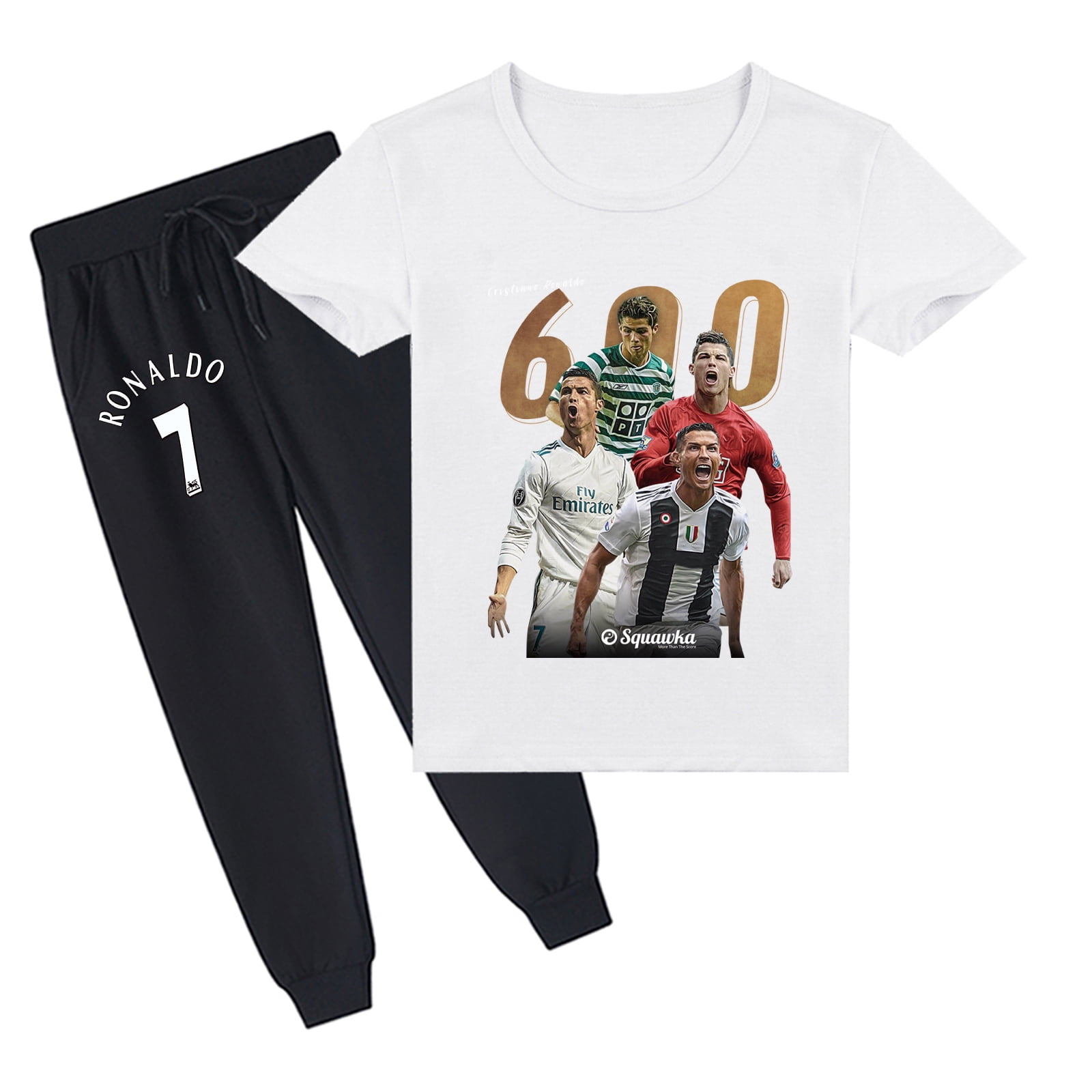 Boys & Girls Cristiano Ronaldo Crew Neck Cotton Short Sleeve T-shirt ...