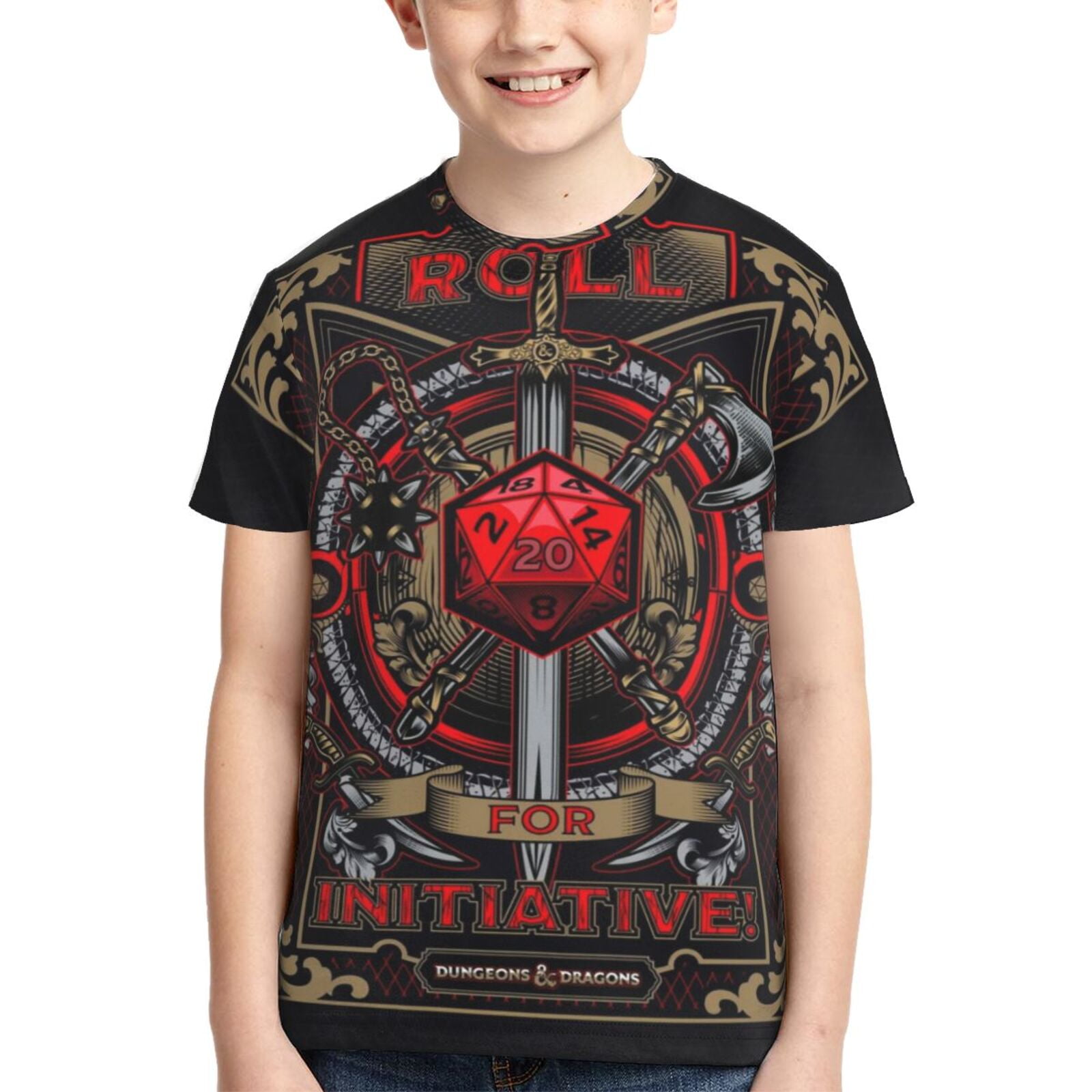 Boys Girls DND Dungeons And Dragons T-Shirts 3D Printed Novelty Short ...