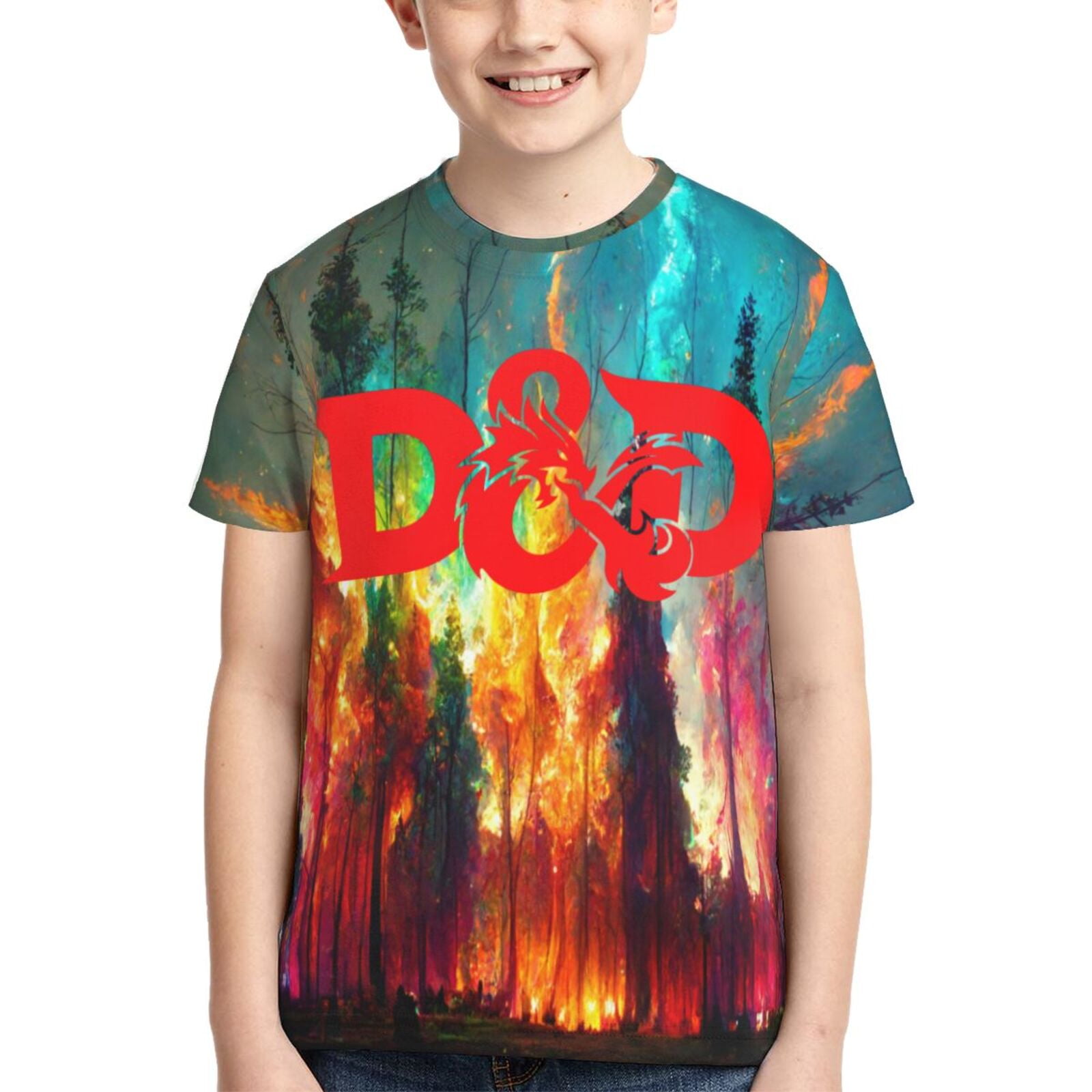 Boys Girls DND Dungeons And Dragons T-Shirts 3D Printed Novelty Short ...
