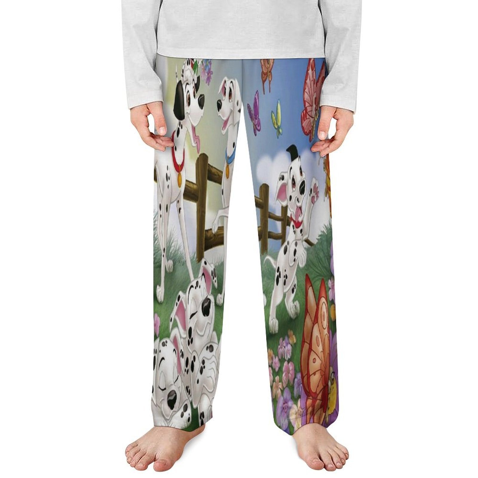 Boys Girls Dalmatian Pajama Pants Cartoon Casual Lounge PJ Bottoms with ...