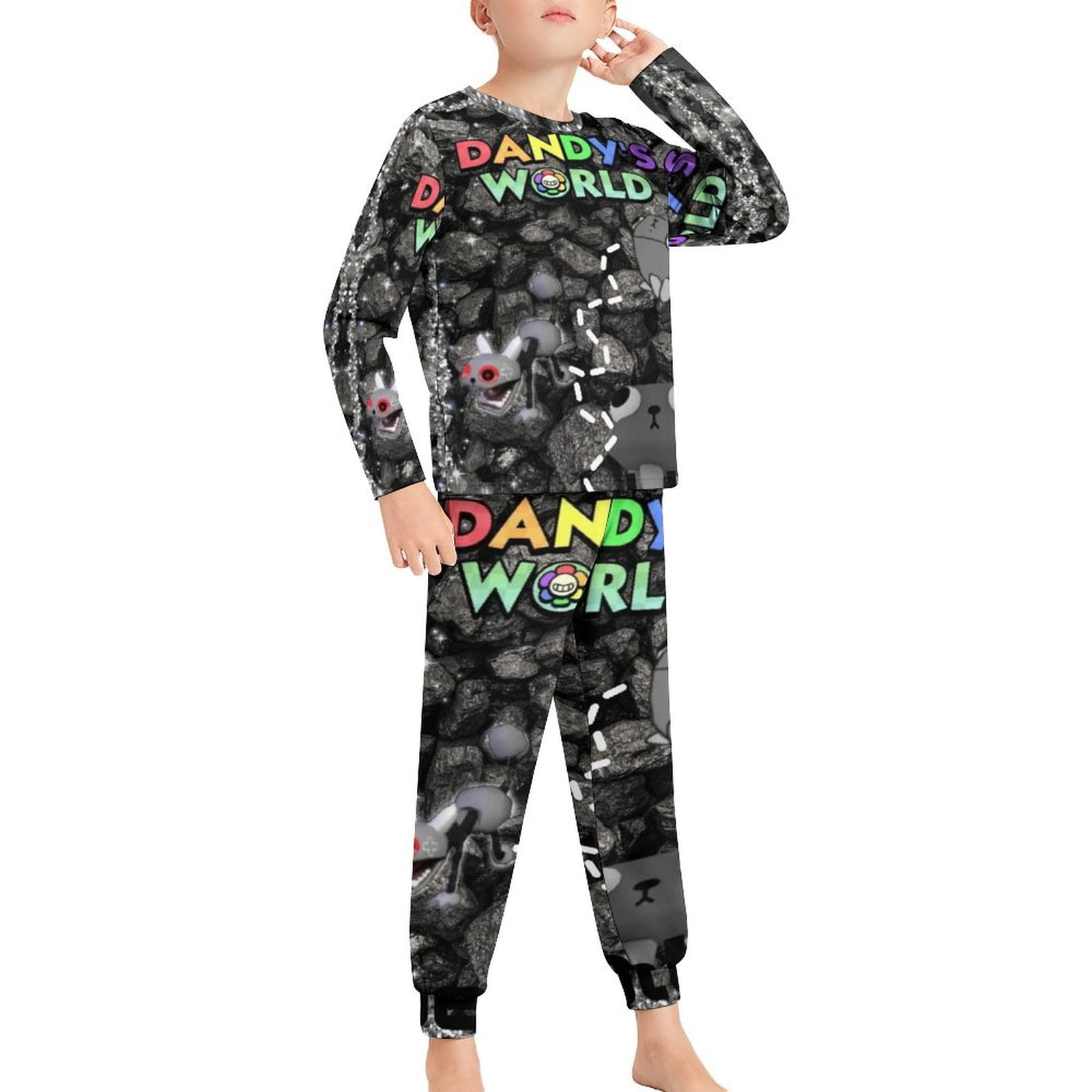 Boys Girls Dandy-s World Costumes Kids Pajamas Set Tee Shirt Pants Set ...
