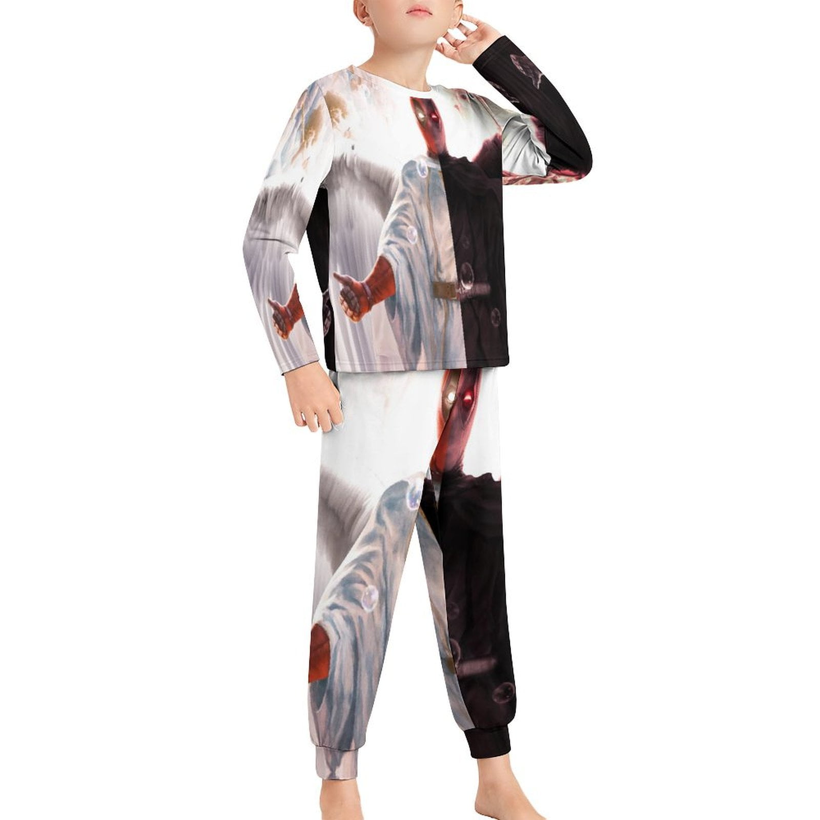 Boys Girls Dead-Poo Costumes Kids Pajamas Set Tee Shirt Pants Set ...