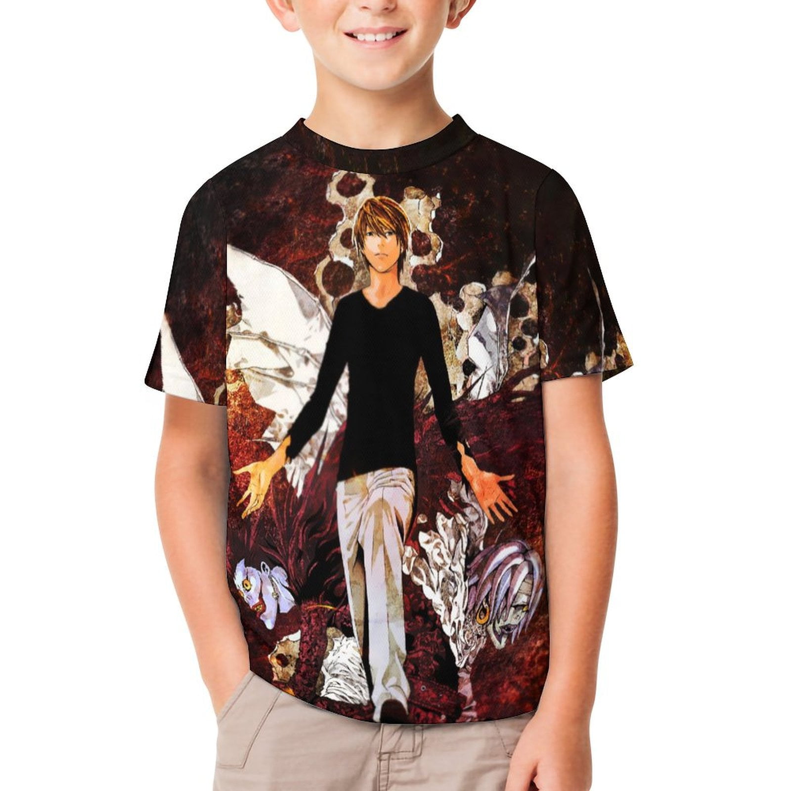 Boys Girls Death N0-te T-Shirts 3D Graphic Shirts Kids Youth Short ...