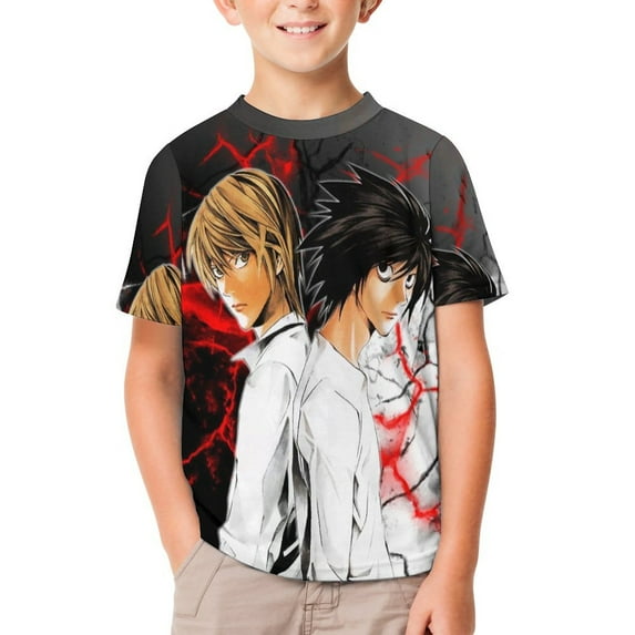 Boys Girls Death N0-te T-Shirts 3D Graphic Shirts Kids Youth Short ...