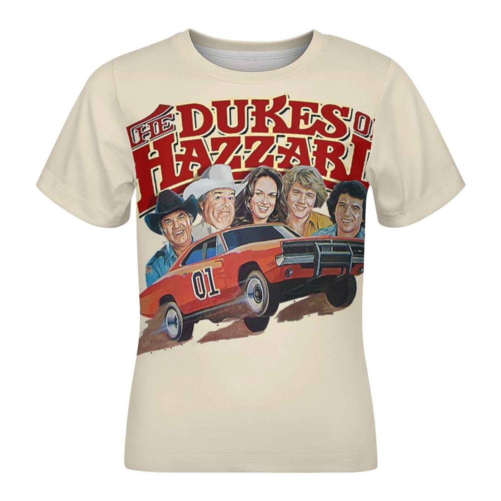 Boys Girls Dukes Orange Car Haz-zard T-Shirt Crewneck Short Sleeve Tee ...