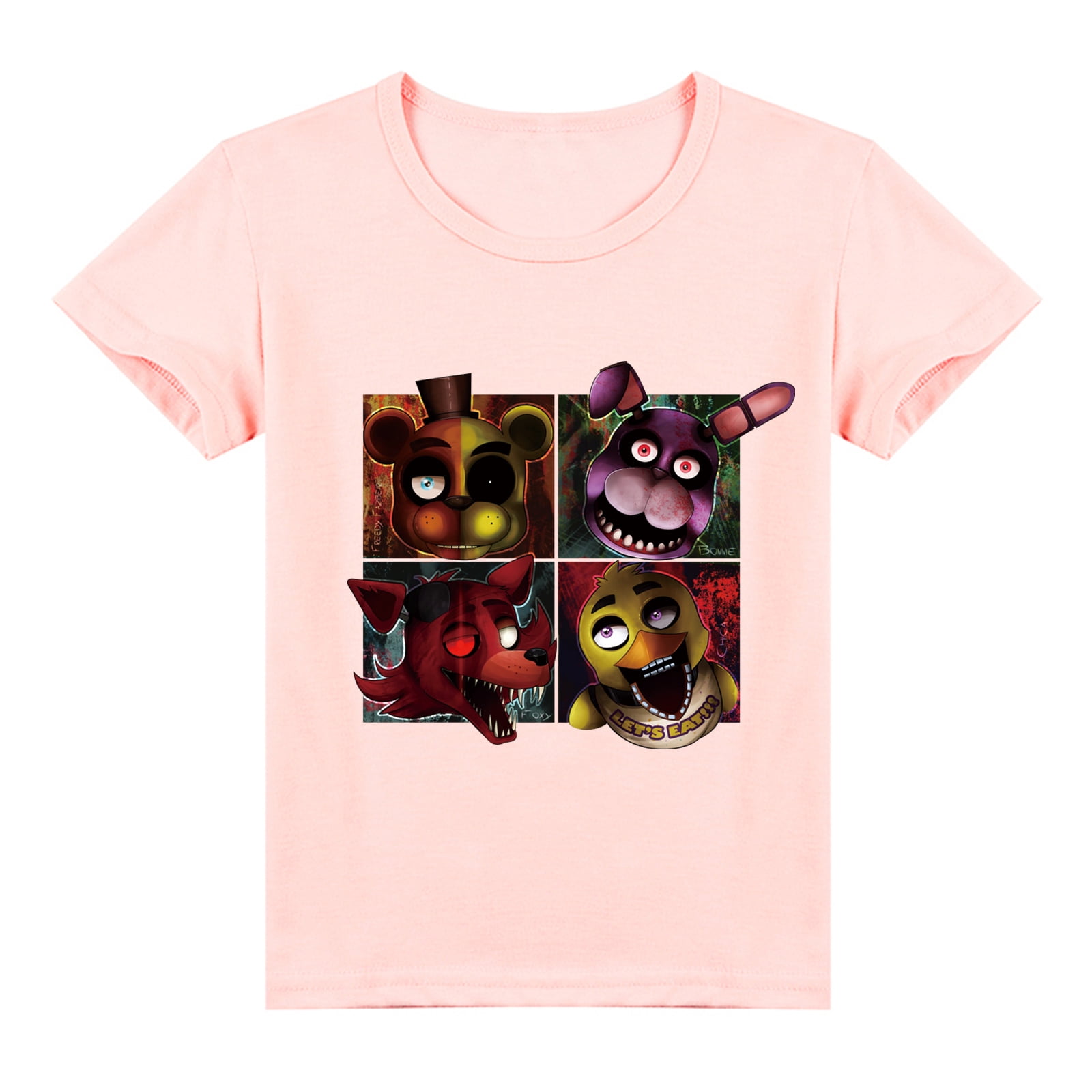 Boys Girls Five Nights at Freddy's Print Cotton Short T-shirt Kids ...