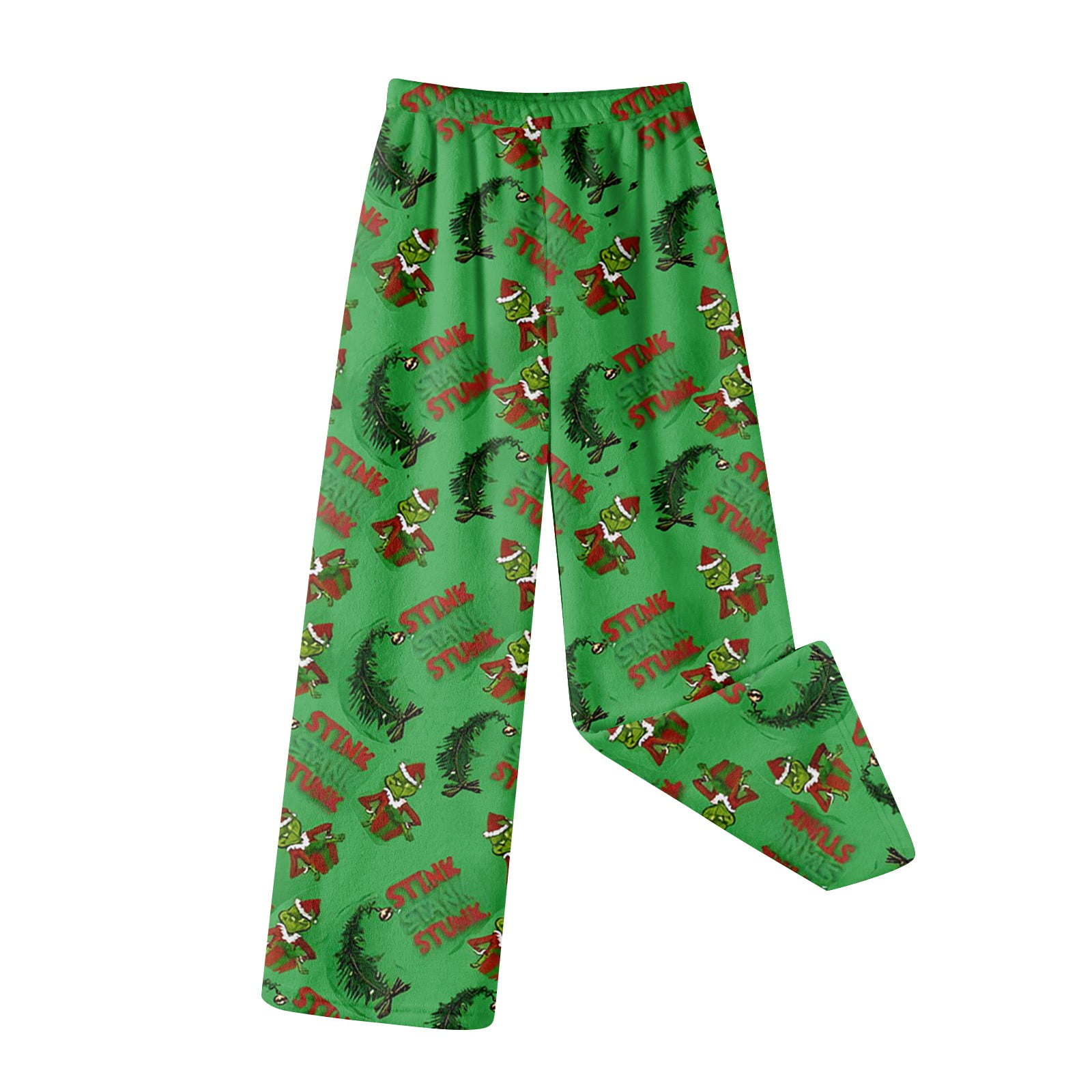 Boys Girls Flannel Grinch Christmas Pajama Pants Holiday Cute Grinch ...