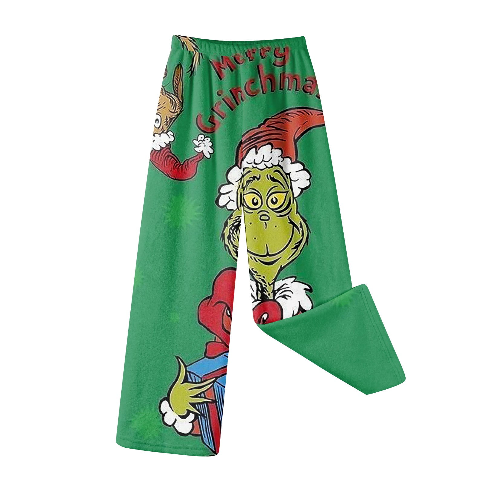 Boys Girls Flannel Grinch Christmas Pajama Pants Holiday Cute Grinch ...