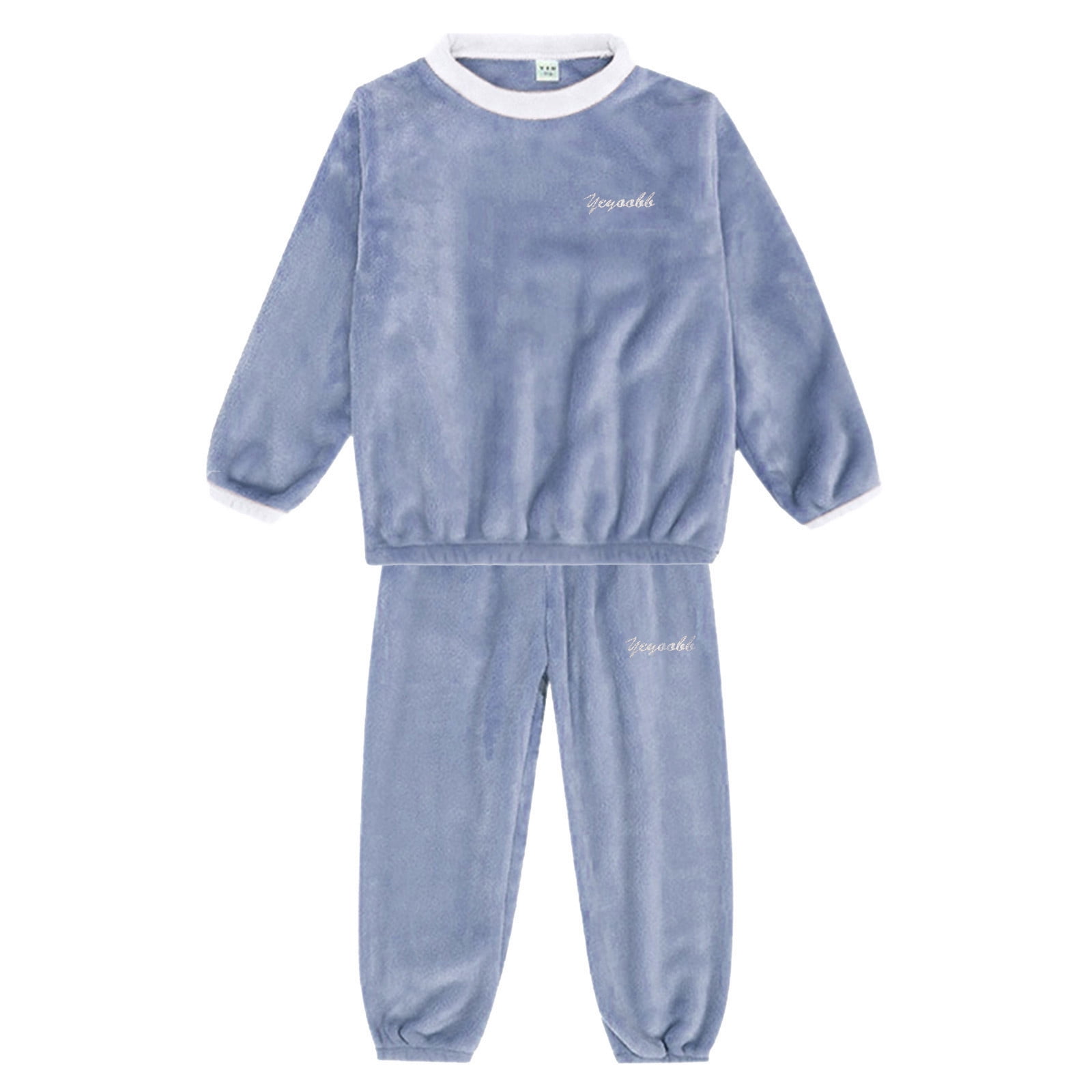 Boys Girls Flannel Pajamas 2pcs Winter Warm Softest Fleece Pjs Set ...