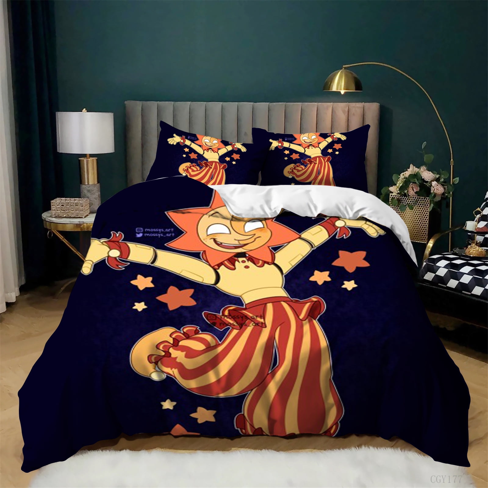 Boys Girls Fnaf Sundrop Duvet Cover Set,Moondrop Sundrop Bedding Set ...