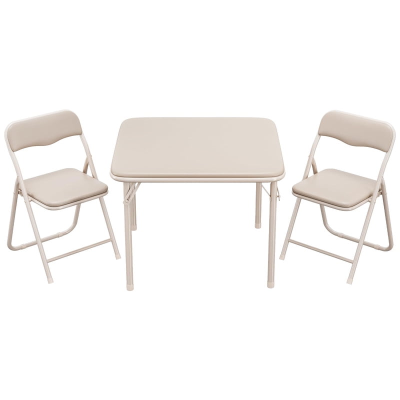 Boys and Girls Folding Table and Chairs Set of 3, Portable Table and ...