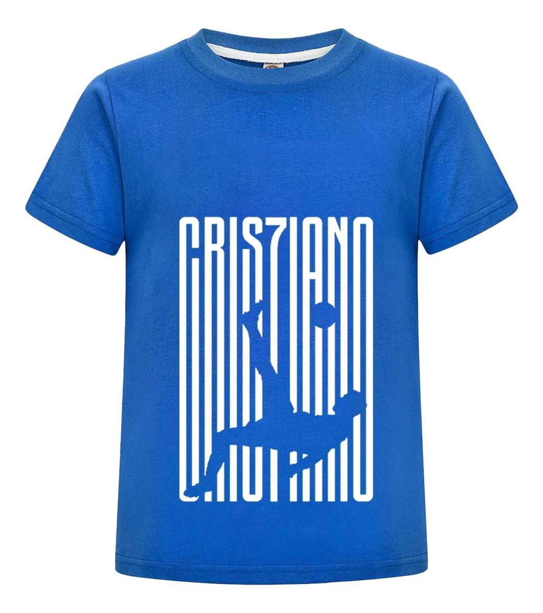 Boys Girls Football T-Shirt | Cristiano Ronaldo CR7 Youth Tee | Soccer Fan Apparel | Casual ...