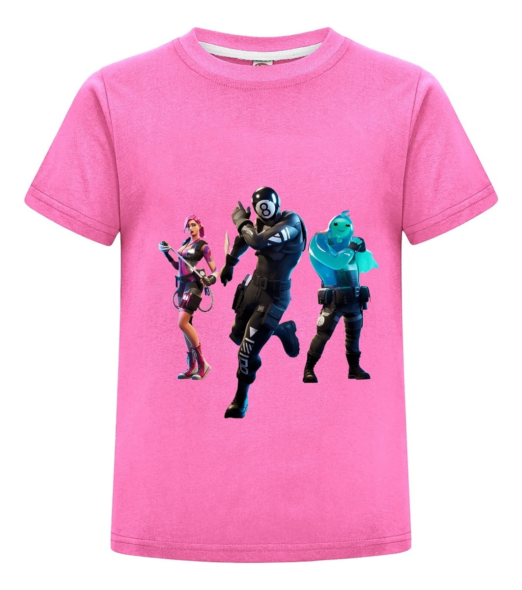 Boys Girls Fortnite Cartoon Tee – Kids Cool Summer Gaming Top - Walmart.com
