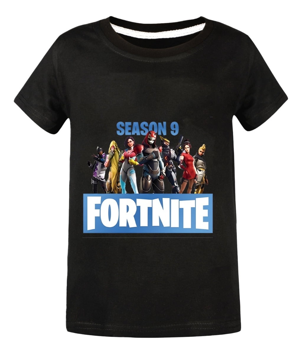 Boys Girls Fortnite Season 9 T-Shirt Short Sleeve Gaming Tee Kids ...
