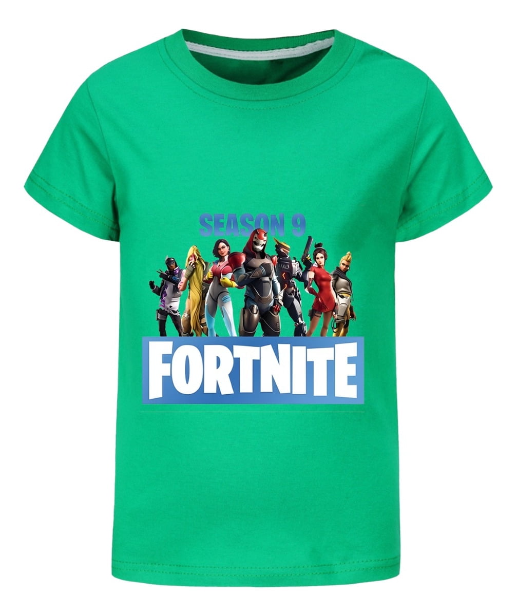 Boys Girls Fortnite Season 9 T-Shirt Short Sleeve Gaming Tee Kids ...