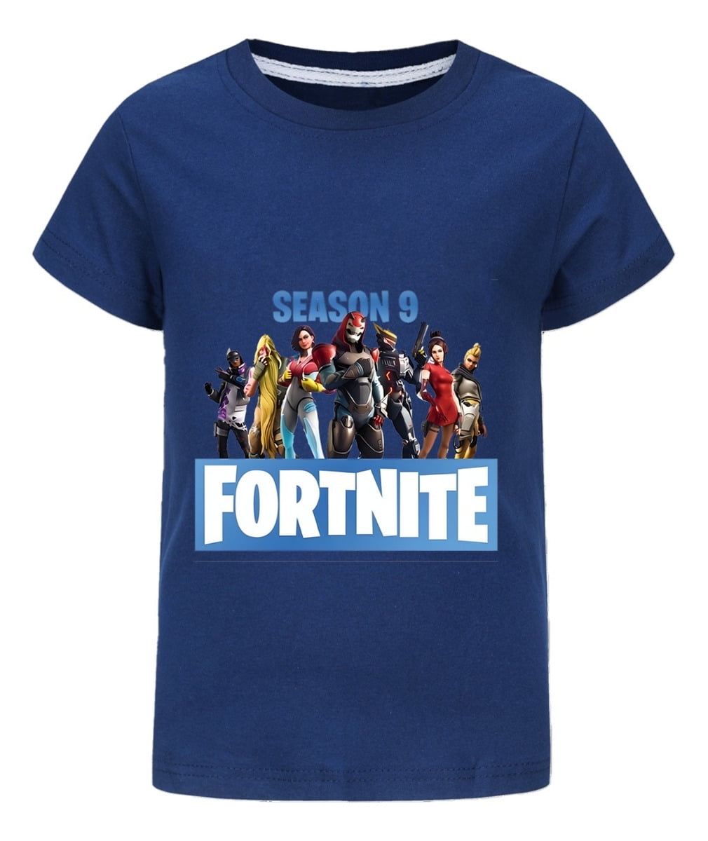 Boys Girls Fortnite Season 9 T-Shirt Short Sleeve Gaming Tee Kids ...