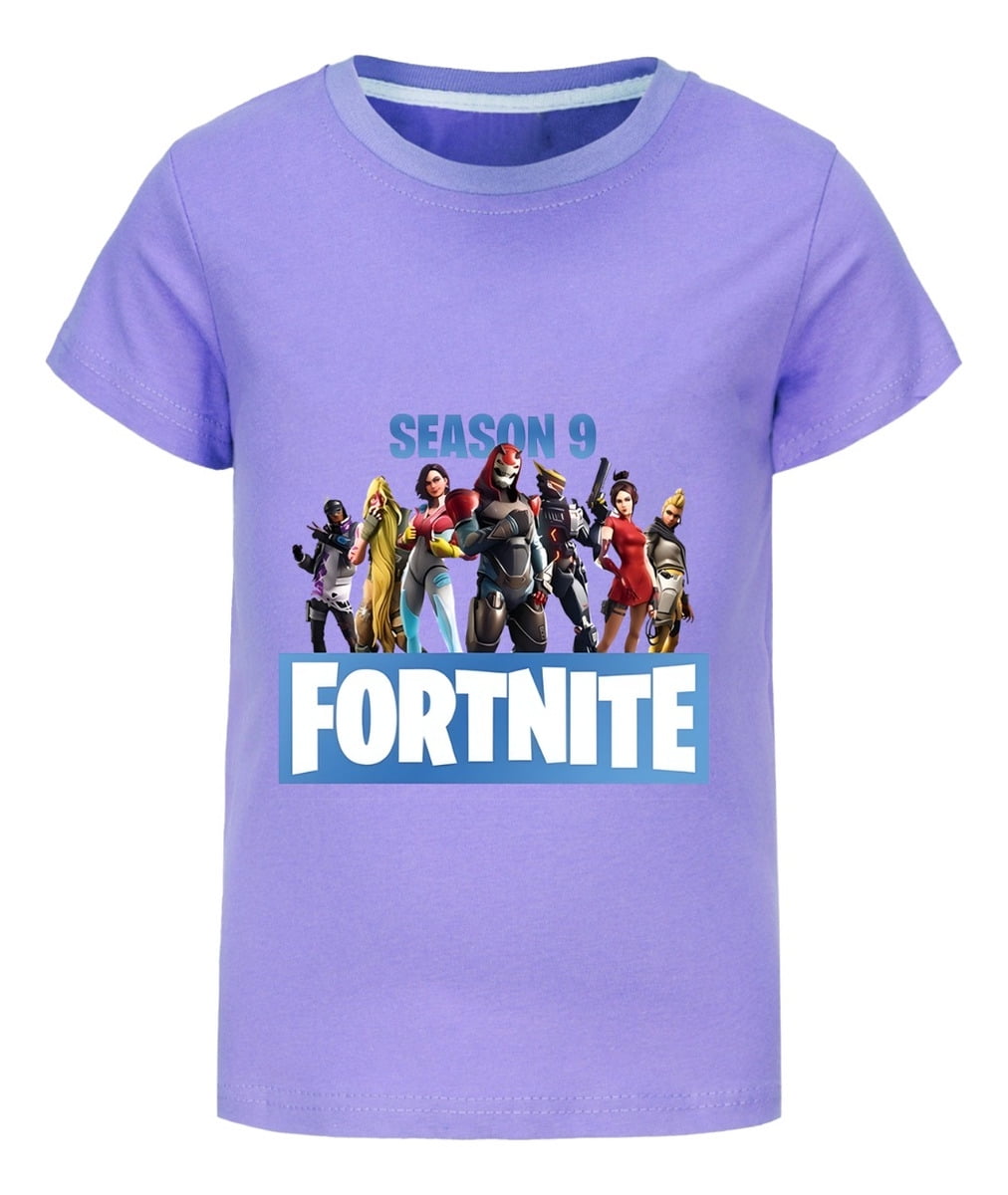 Boys Girls Fortnite Season 9 T-Shirt Short Sleeve Gaming Tee Kids ...