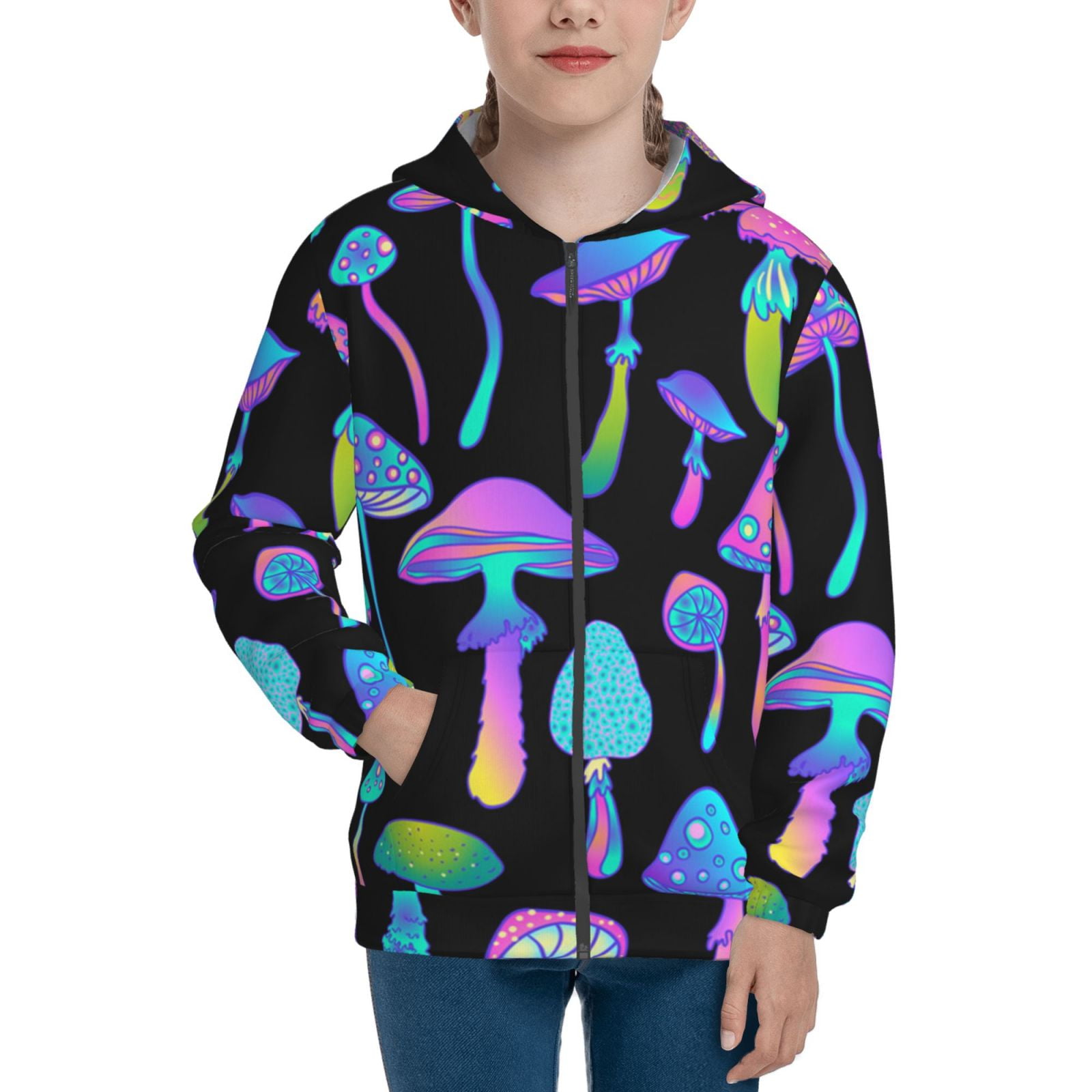 Boys Girls Full Zip Hoodies Kids Zipper Hooded Sweatshirt, Magic ...
