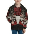 Boys Girls Full Zip Hoodies Kids Zipper Hooded Sweatshirt, Rock And ...
