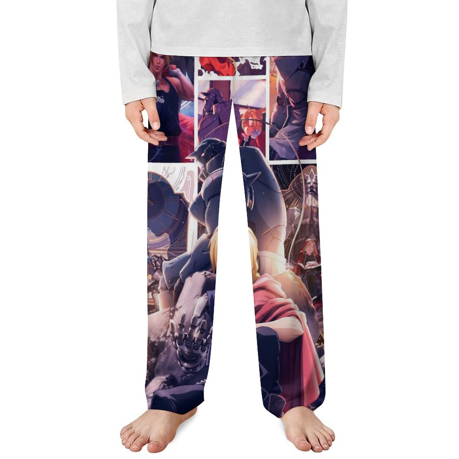 Boys Girls Fullmetal Alchemist Pajama Pants Cartoon Casual Lounge PJ ...