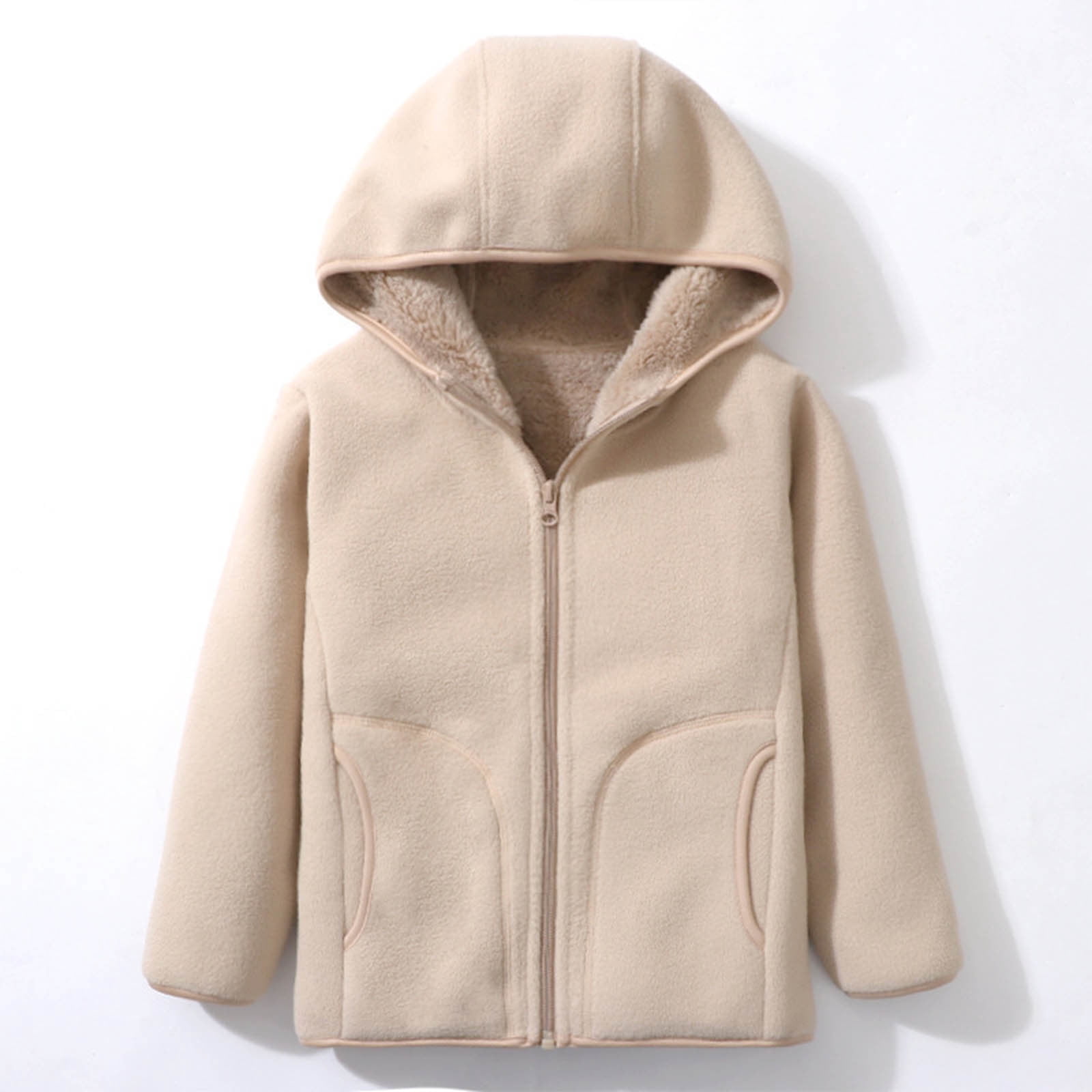 Xdegoge Fleece Hoodies for Teen Girls Full Zip Long Sleeve Stand Collar ...