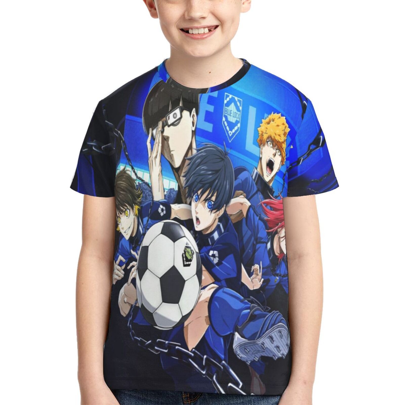 Boys Girls Game BLUE LOC-,K T-Shirts Youth 3D Print Short Sleeve Shirts ...