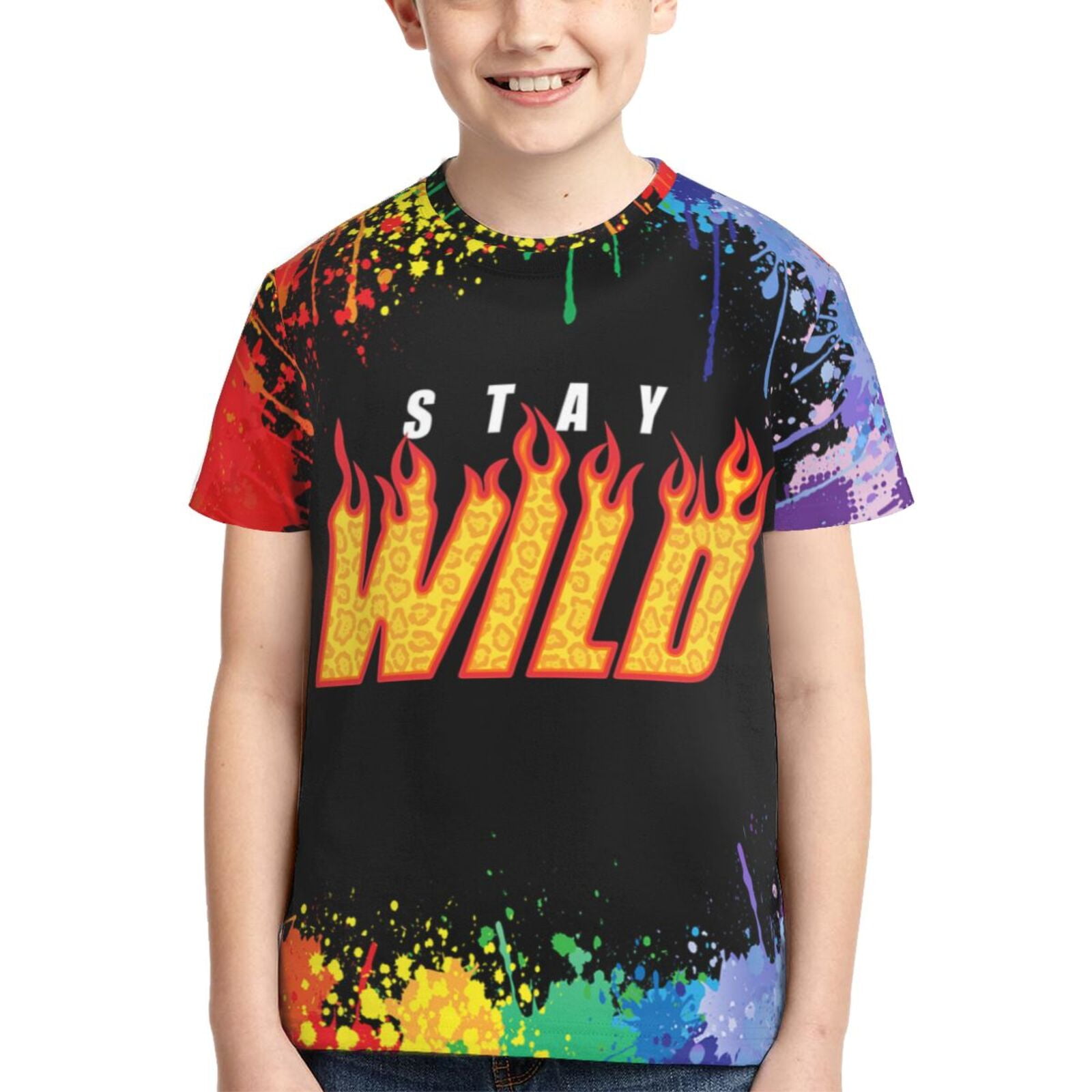 Boys Girls Game Ben Azelart Stay Wild T-Shirts Youth 3D Print Short ...