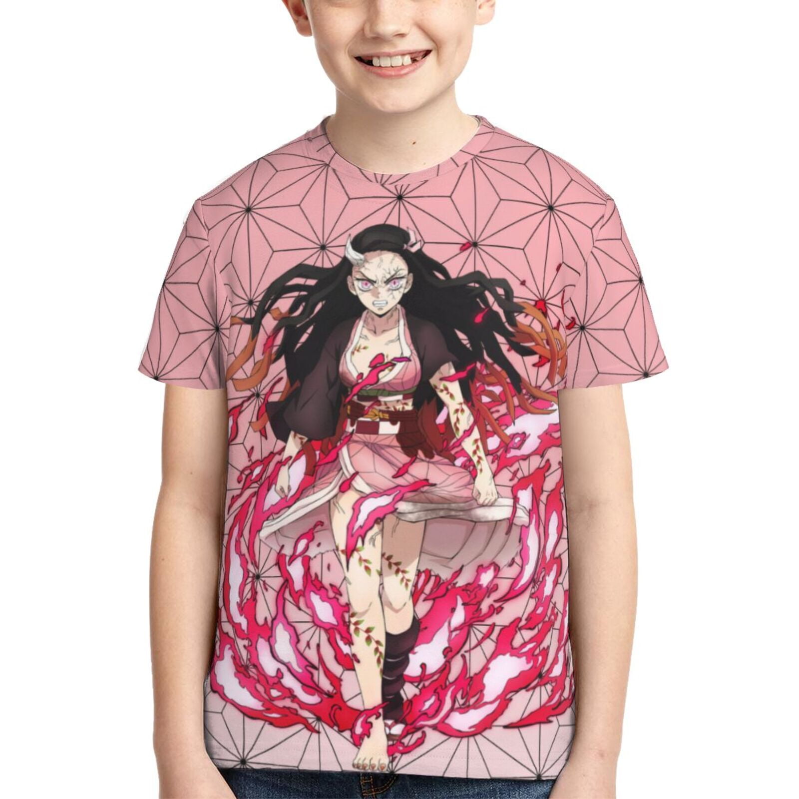 Boys Girls Game Demon Slayer Nezuko T-Shirts Youth 3D Print Short ...