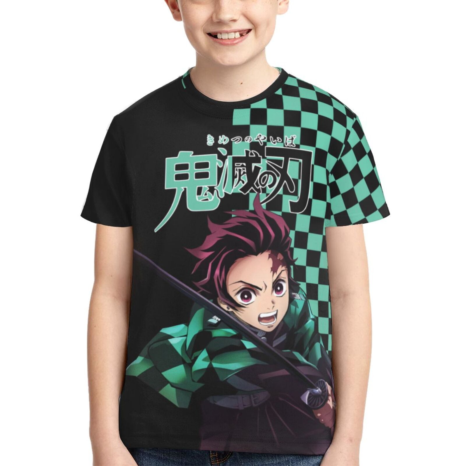 Boys Girls Game Demon Slayer Tanjiro Kamado T-Shirts Youth 3D Print ...