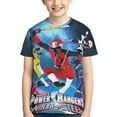 Boys Girls Game Power Rangers T-Shirts Youth 3D Print Short Sleeve ...