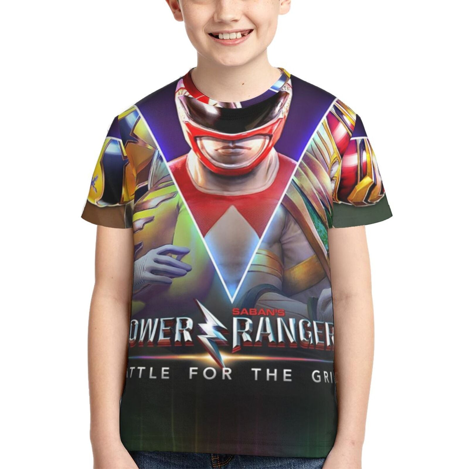 Boys Girls Game Power Rangers T-Shirts Youth 3D Print Short Sleeve ...