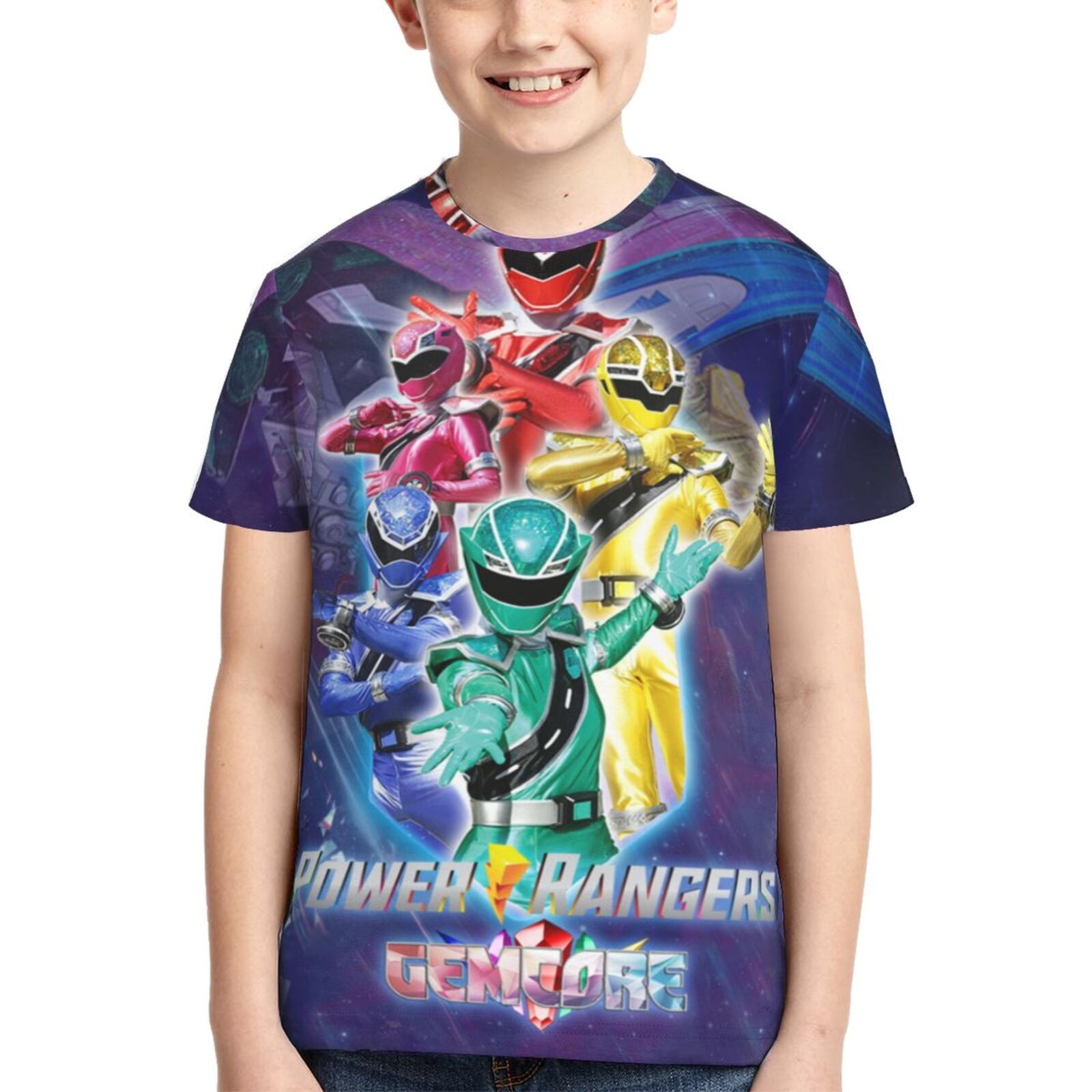 Boys Girls Game Power Rangers T-Shirts Youth 3D Print Short Sleeve ...